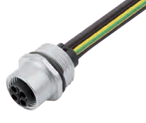 44423146 - LAPP EPIC® POWER M12 Panel Mount Base - Pre-Wired Male ...