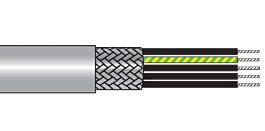 Alpha EcoFlex PUR Braid Shielded Multi-Conductor Cable - 18 AWG 12 ...