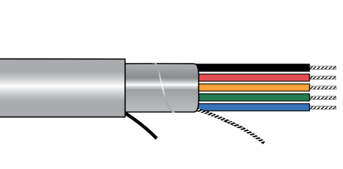 Alpha EcoCable® Mini Foil Shield Multiconductor Cable - 28 AWG 8 ...