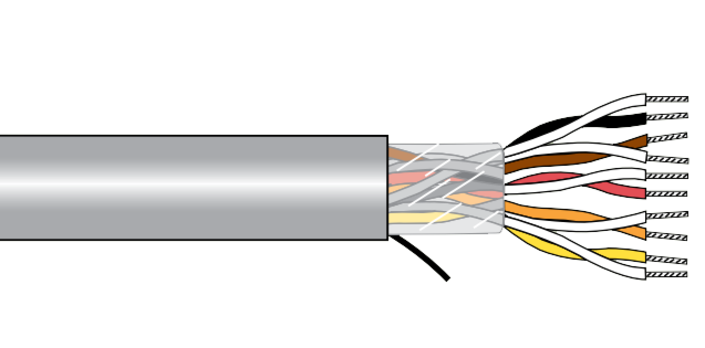 Alpha EcoCable® Mini Unshielded Multipair Cable - 22 AWG 20 Conductor ...